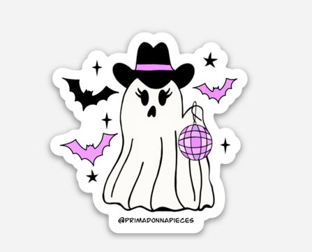 DISCO GHOST HALLOWEEN STICKER – The Haus of Holly